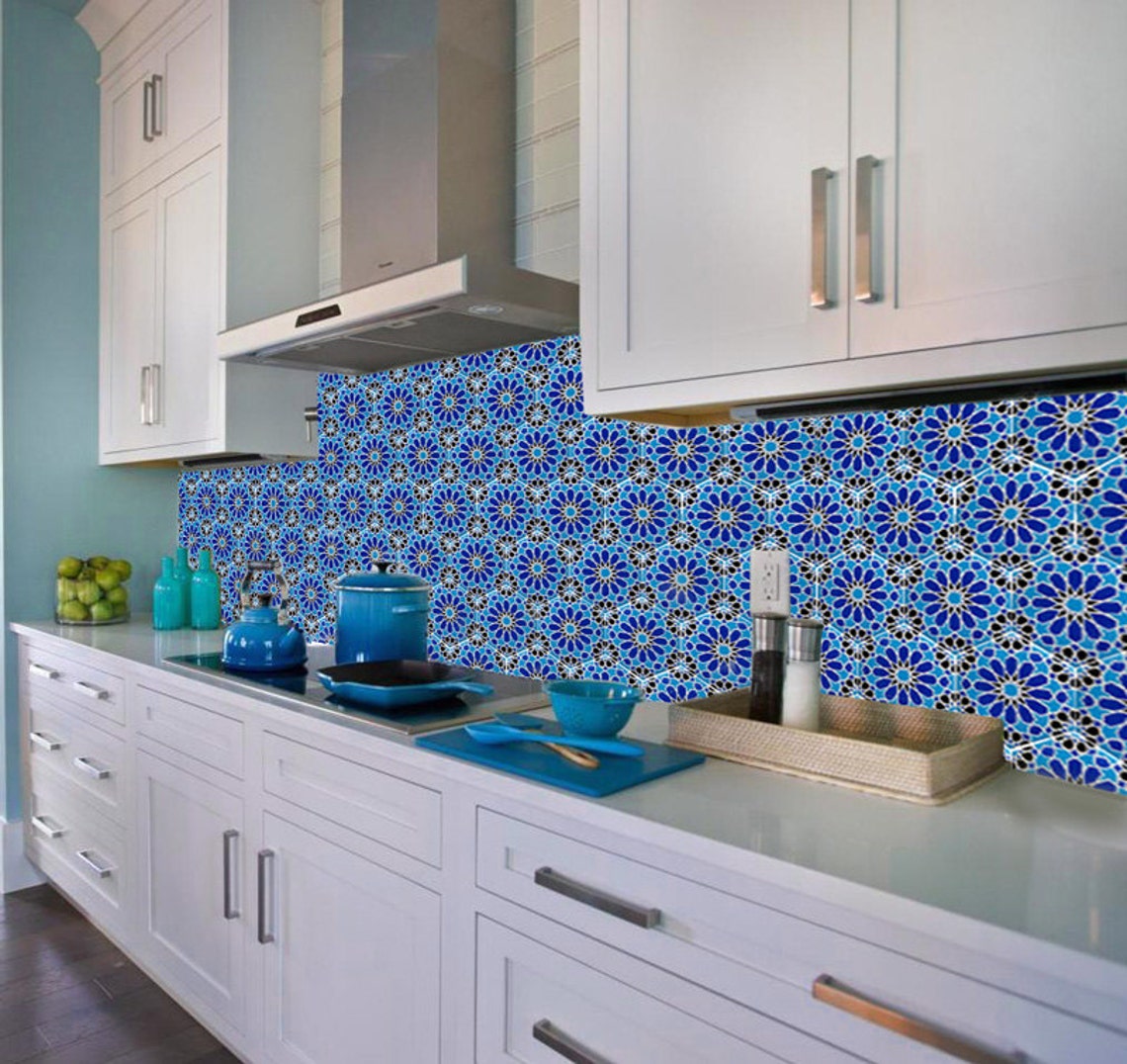 Blue and White Tiles Moroccan Tiles Hand Painted Tiles - Etsy