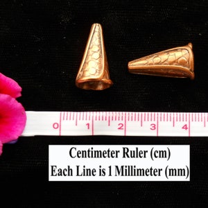 Large Solid Copper Cones With Design, CA295CU, Size: 20 Mm X 13 Mm or ...