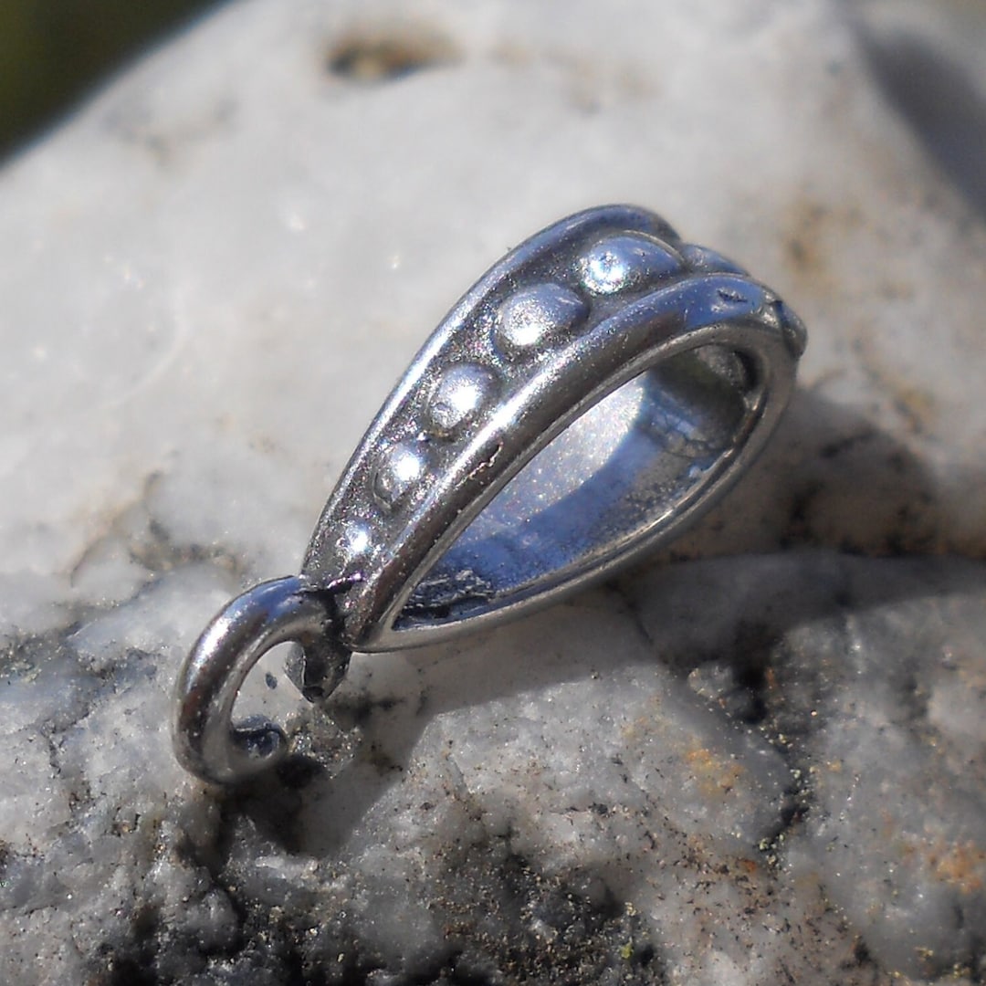 Sterling Silver Bail, Solid Silver Bail With Open Loop - Etsy