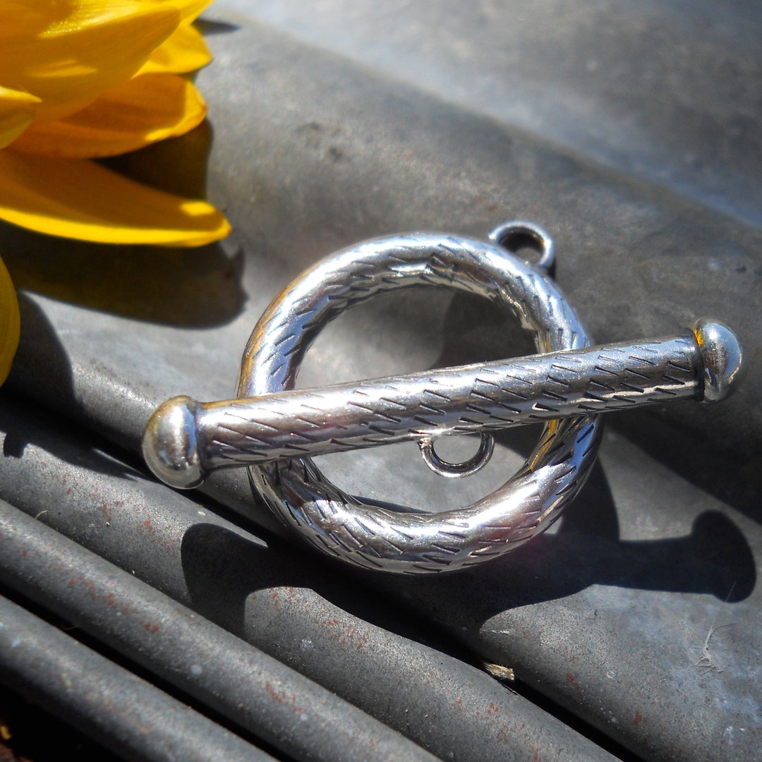 Medium Toggle With Toggle Bar, Sterling Silver, TL247, Size: 26 Mm X 22 ...