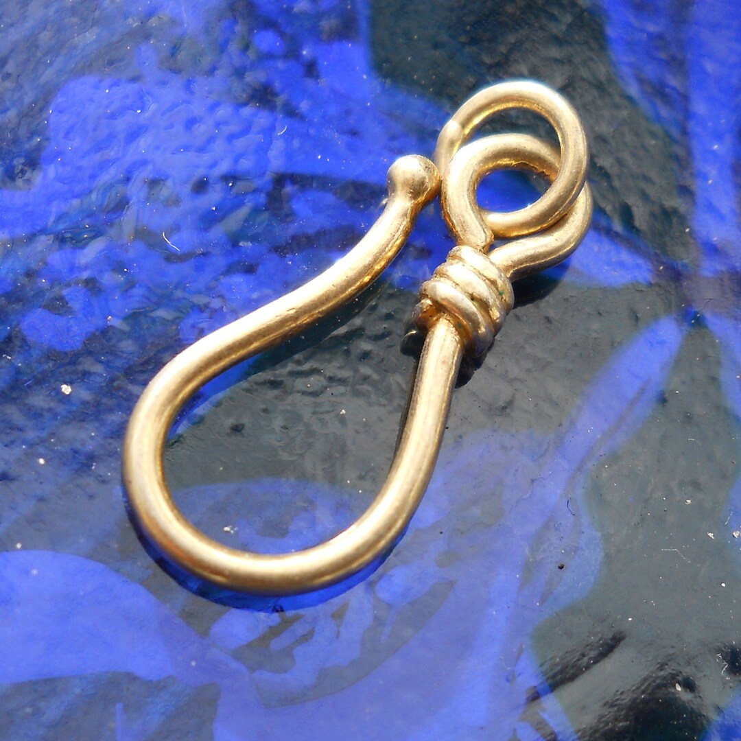 23K Gold Vermeil Sterling Silver J Hook Clasp (24 Mm) - Etsy