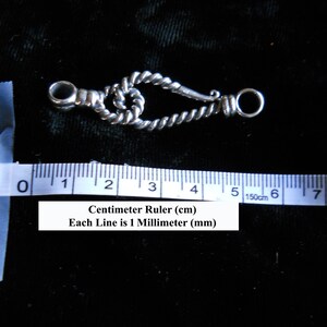 Extra Large Sterling Silver Twisted Hook and Eye Clasp, CL199 is a ...