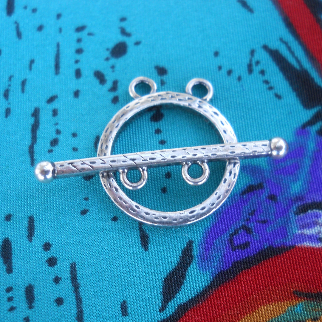 Two Strand Sterling Silver Toggle With Toggle Bar, TL244, Sizing: 22 Mm ...