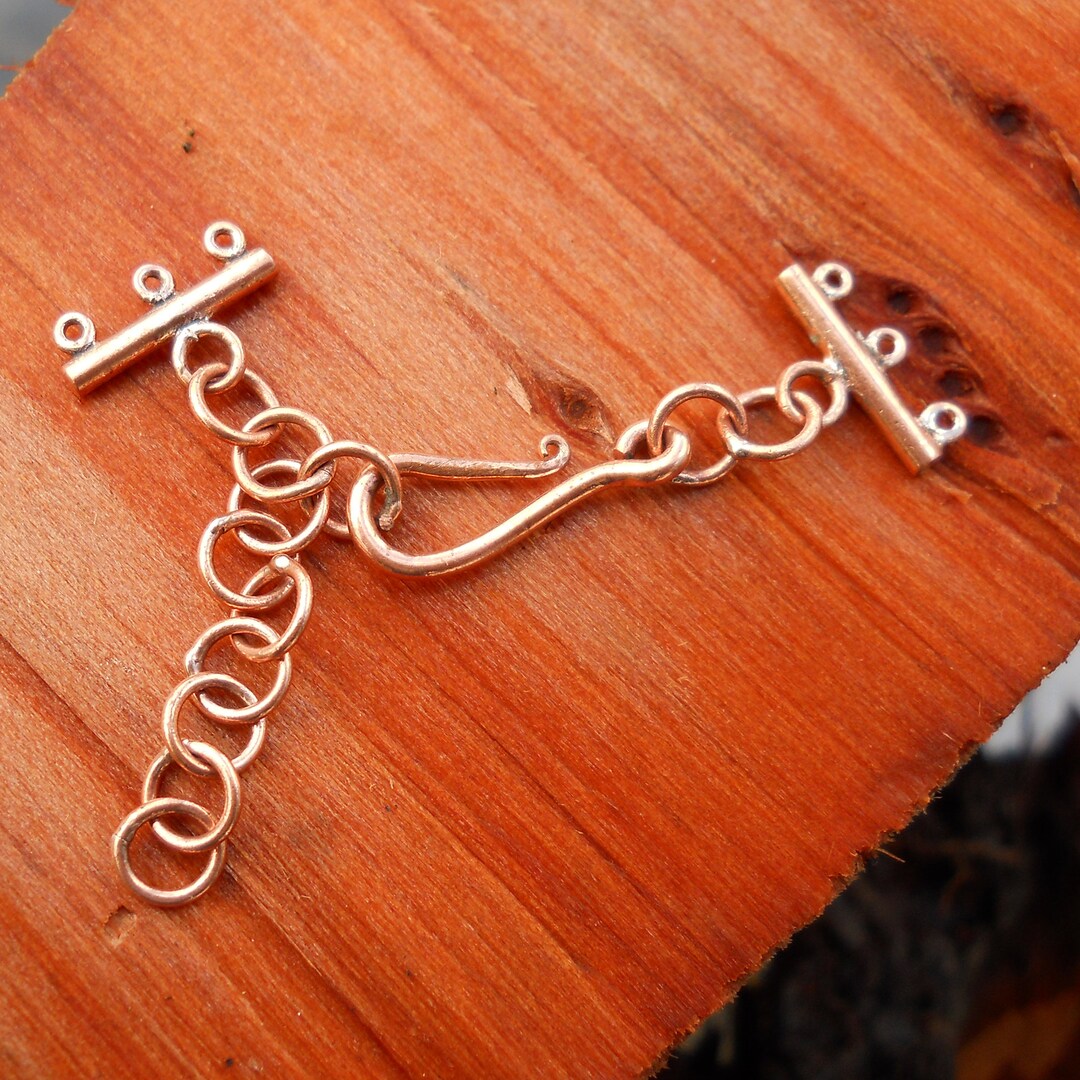 3 Strand Multi-strand Solid Copper Clasp, MS37ACU, Solid Copper Hook ...