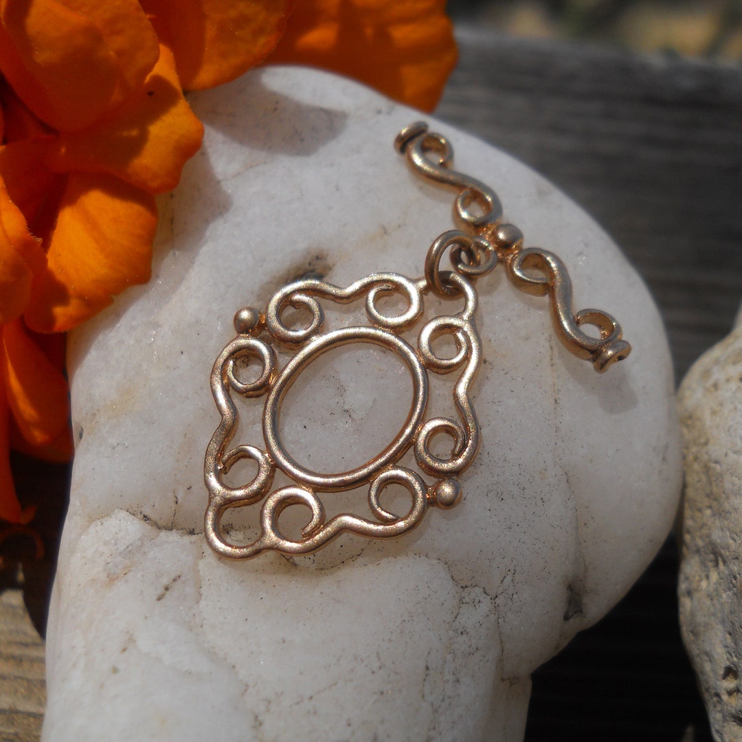 Open Work Bronze Toggle With Bronze Toggle Bar, TL161B, 23 Mm X 18 Mm ...