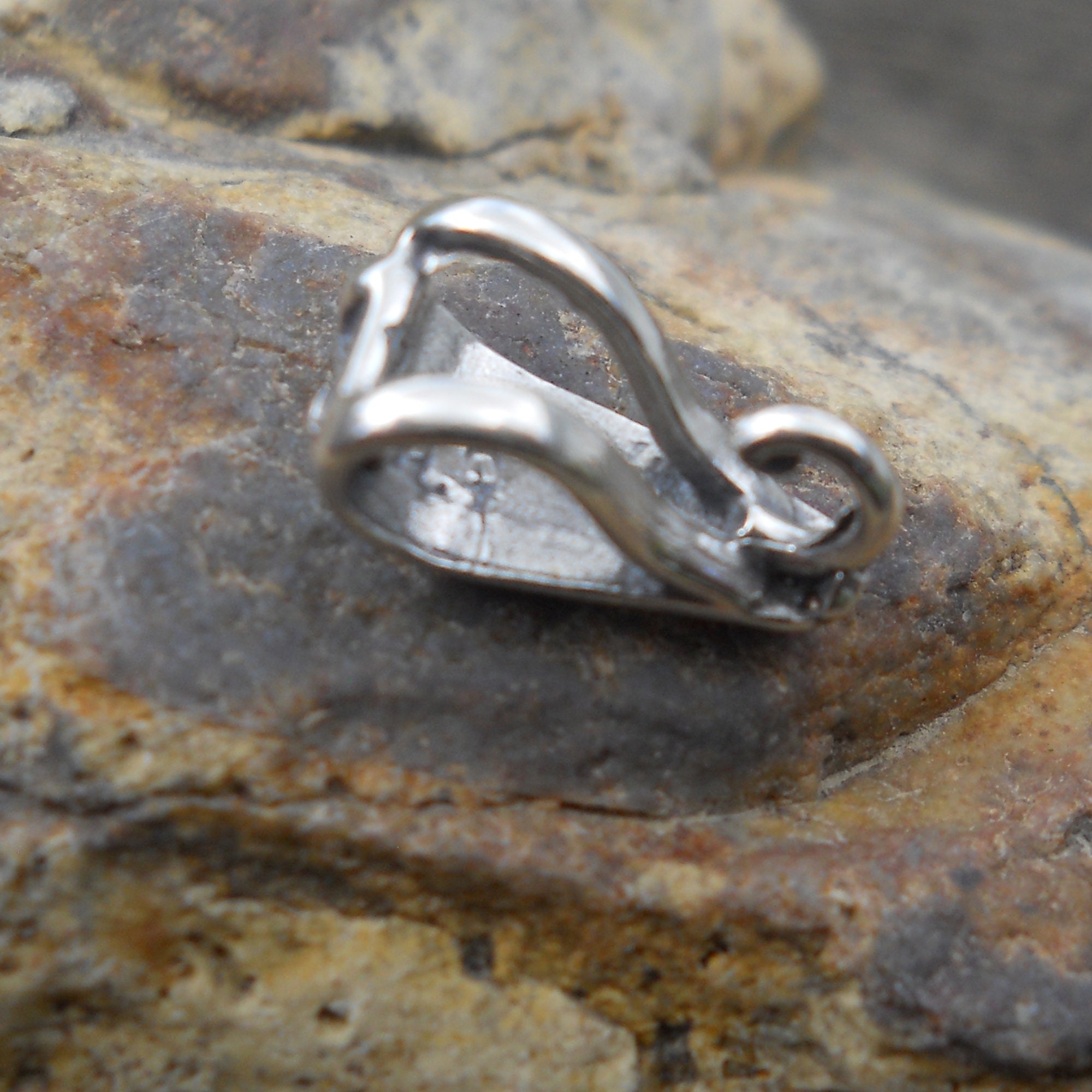 Sterling Silver Open Loop Bail: Pegasus Imports Design (8 Mm X 4 Mm) - Etsy
