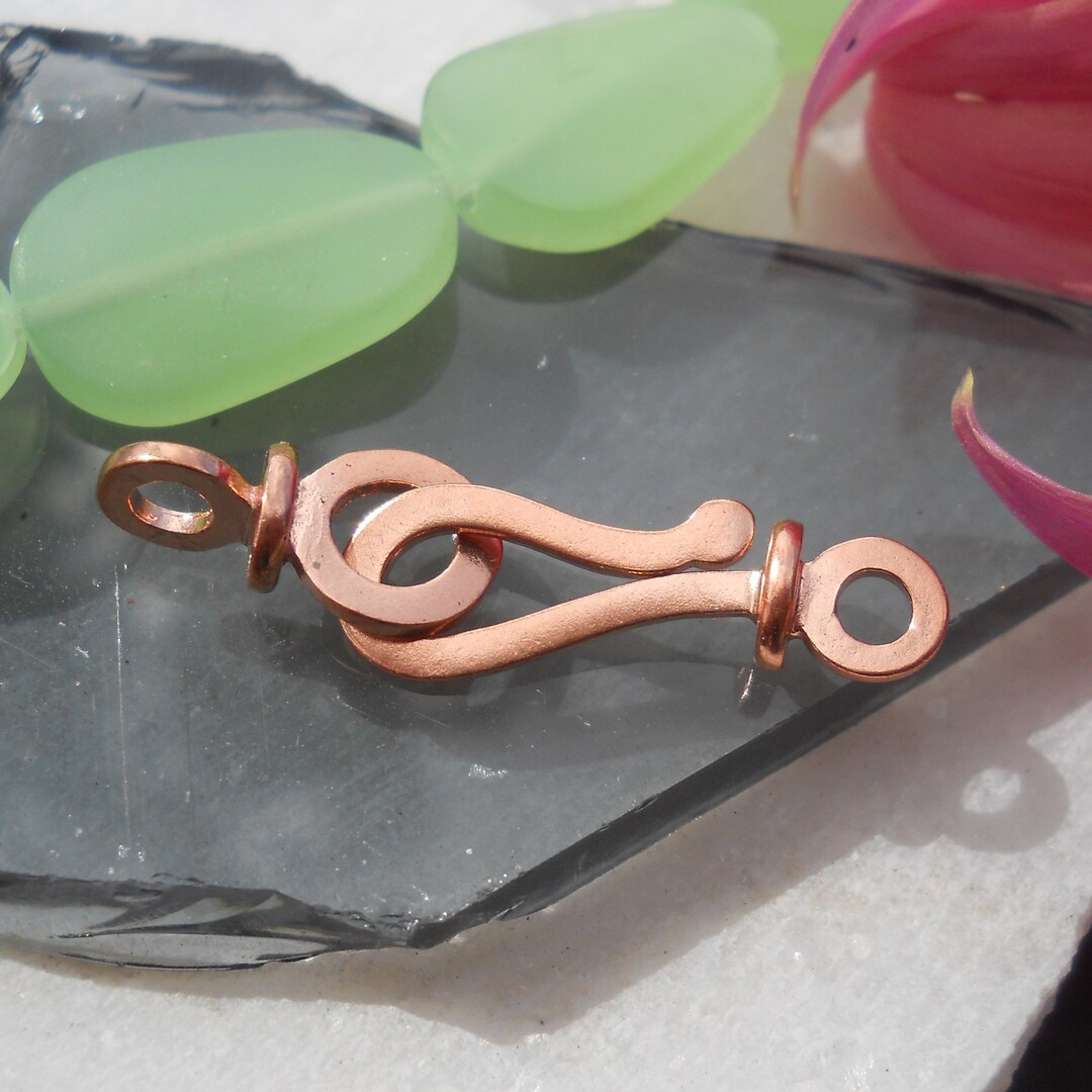 Solid Copper Jewelry Clasp: Sturdy Hook Closure (34 Mm X 6 Mm) - Etsy