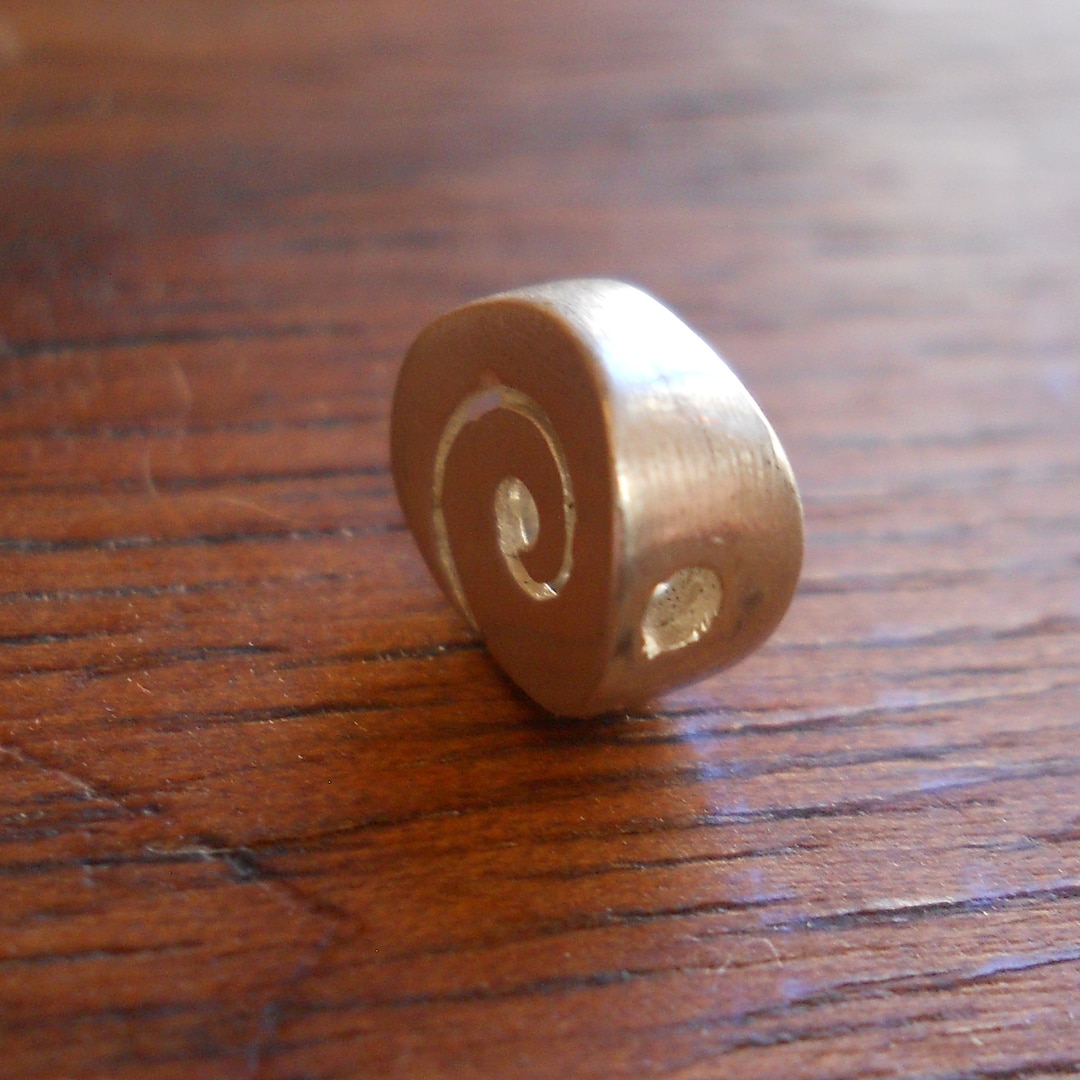 Spiral Concave Bead, Bronze BD276LB, Small, Size: 7 Mm or .28 Inches - Etsy