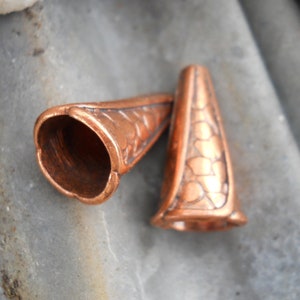 Large Solid Copper Cones With Design, CA295CU, Size: 20 Mm X 13 Mm or ...