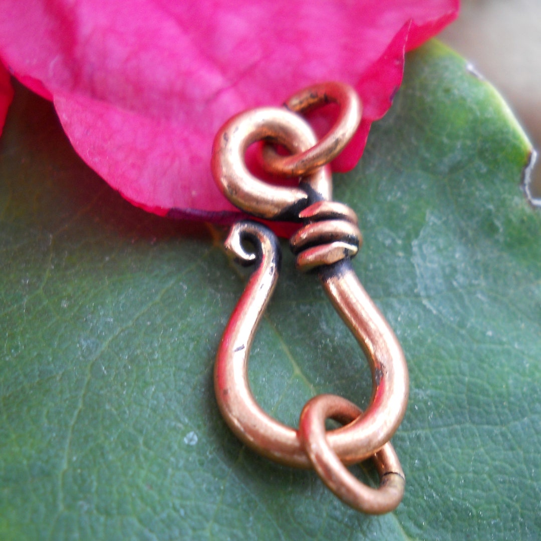 Small Solid Copper J Hook Clasp: Jewelry Design (25 Mm X 9 Mm) - Etsy
