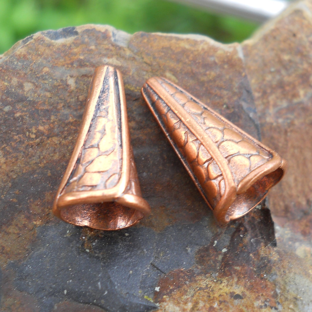 Large Solid Copper Cones With Design, CA295CU, Size: 20 Mm X 13 Mm or ...