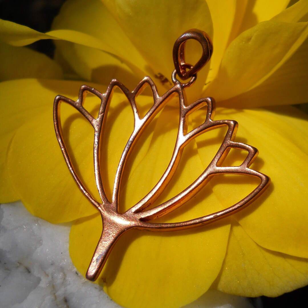 Beautiful Lotus Solid Copper Lotus Flower Pendant, DP67CU, Size: 48 Mm ...