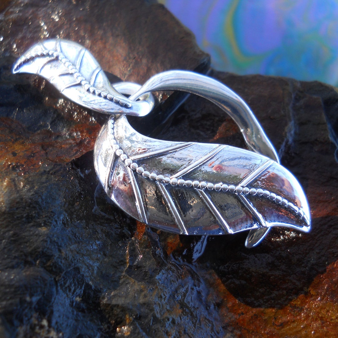 Sterling Silver Leaf Clasp: Hook and Eye Closure (55 Mm) - Etsy