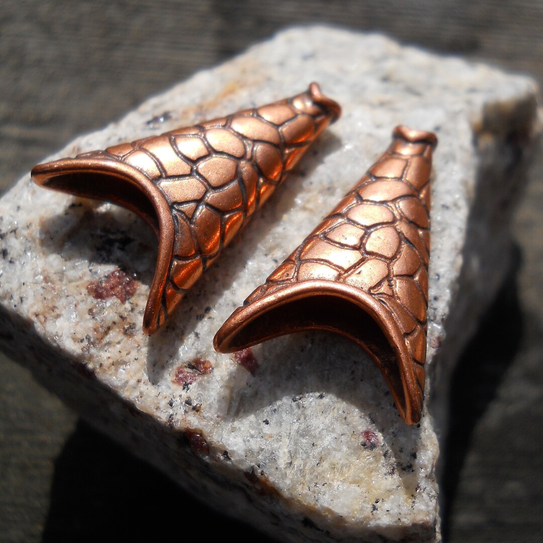 Large Solid Copper Cones With Design, CA296CU, Size: 25 Mm X 13 Mm or ...