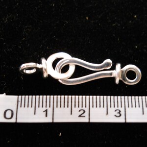 Sterling Silver Hook and Eye Clasp: Medium Smooth Jewelry Closure - Etsy