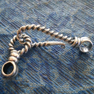 Extra Large Sterling Silver Twisted Hook and Eye Clasp, CL199 is a ...