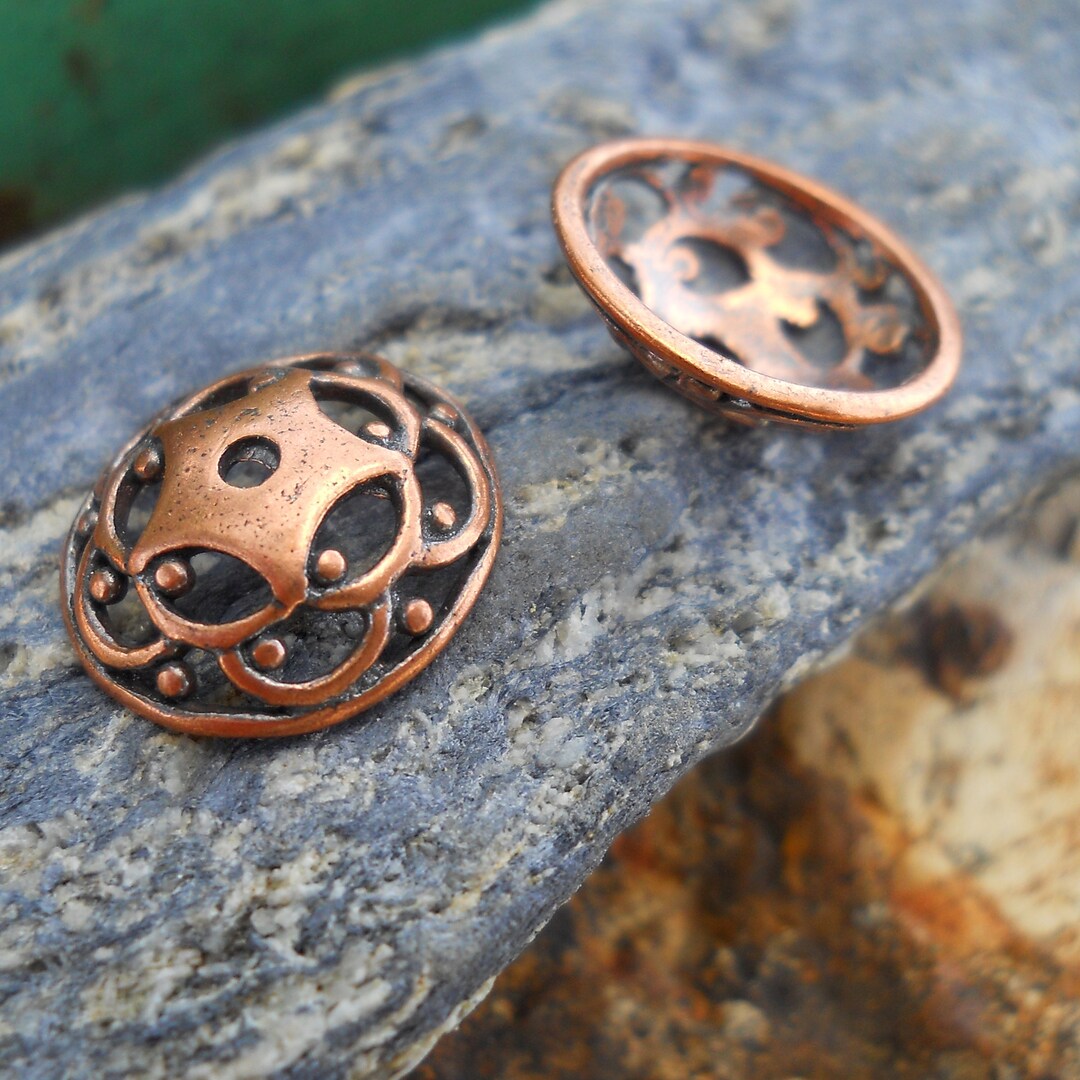 Copper Cones With Open Work Design CA328CU Size: 4 Mm X 12 - Etsy