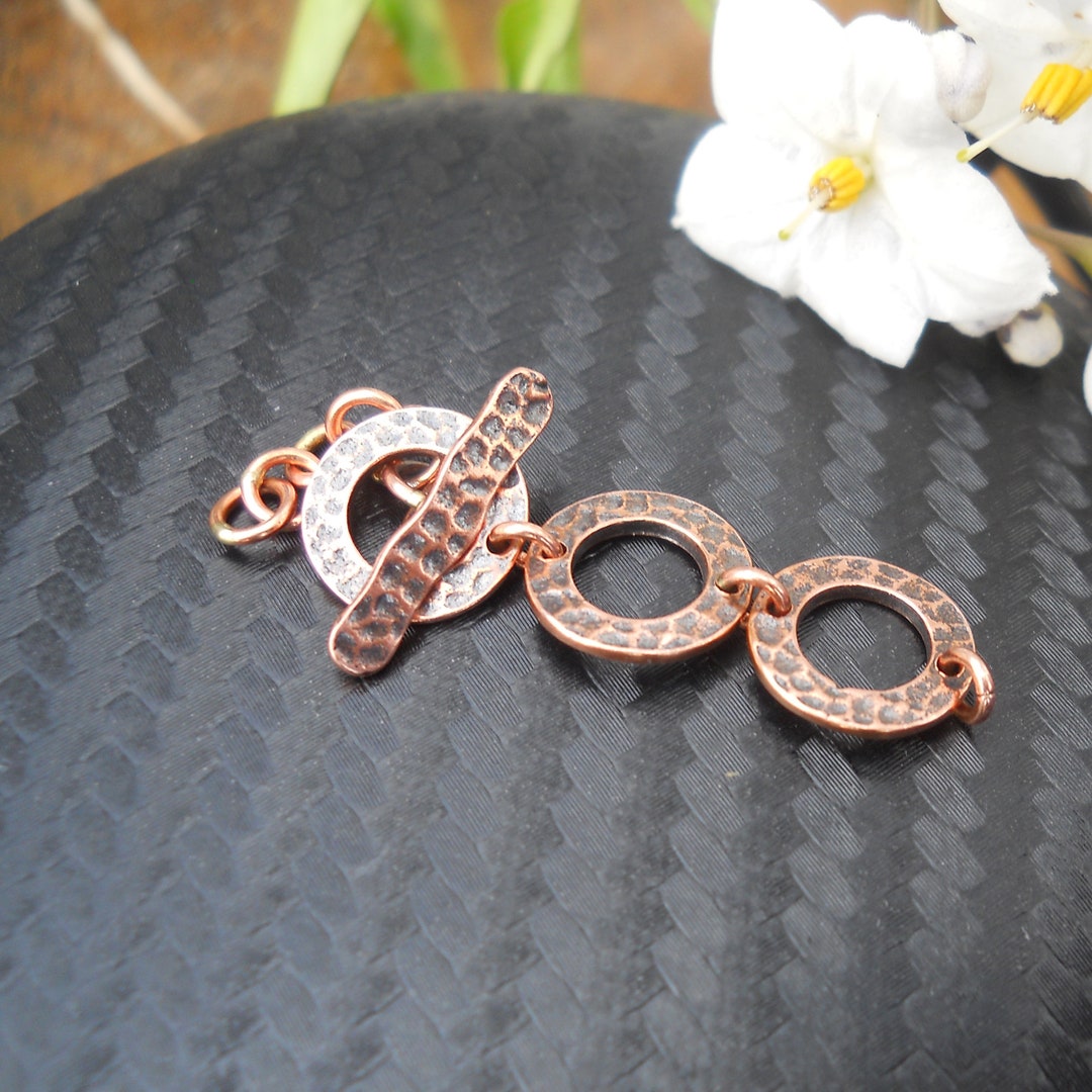 Solid Copper 3 Loop Extender Toggle Bar (29 Mm X 10 Mm) - Etsy