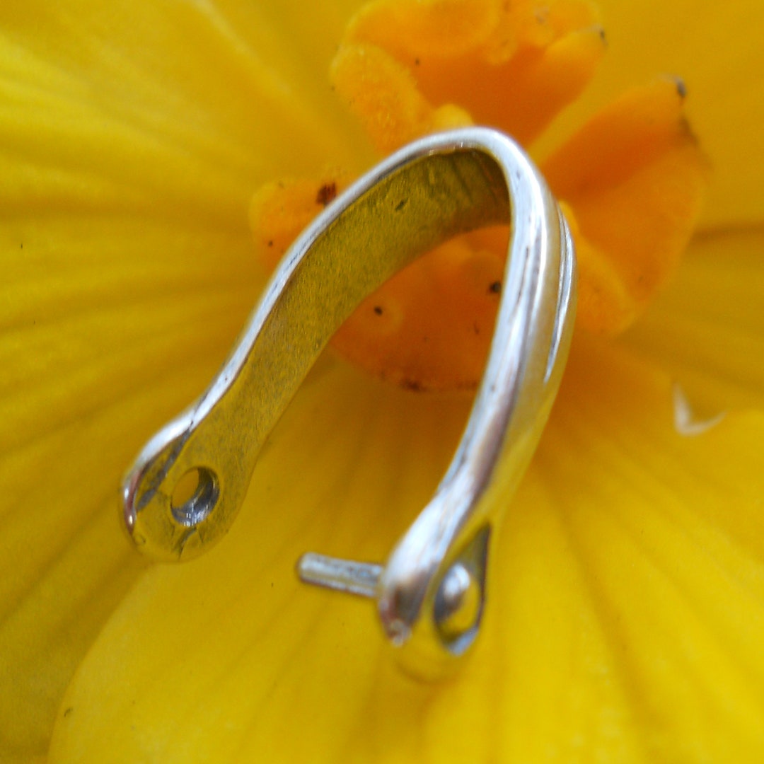 Pinch Bail, Sterling Silver Bail, BA101, Size: 9 Mm X 3 Mm or .35 ...