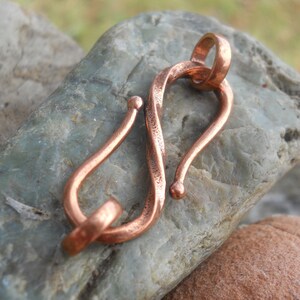Large Twisted Solid Copper S Clasp With Jump Rings (45 Mm) - Etsy