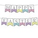 Spring Easter Color Block Banner - Printable Banner Flag, Instant Party ...
