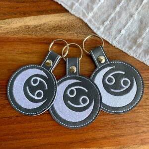 Keychain, Key Fob, Zodiac Symbol, Astrology, Cancer - Etsy