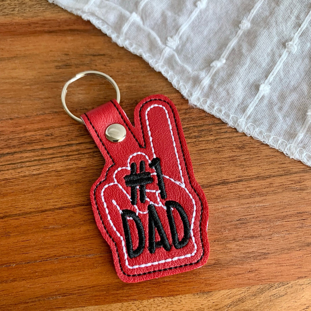 Keychain, Key Fob, #1 Dad, Best Dad, Foam Finger - Etsy