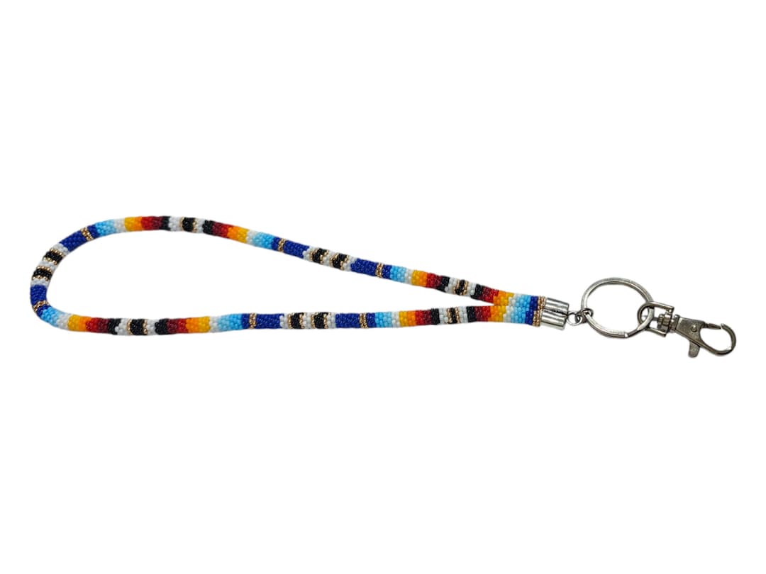 Native American Style Beaded Keychain Wristlet: Handmade Purse Charm - Etsy