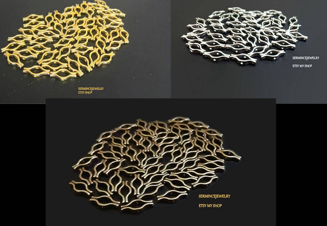 Gold Plated Lip Spacer Beads, 9x20mm, Jewelry Making, Set of 30 - Etsy