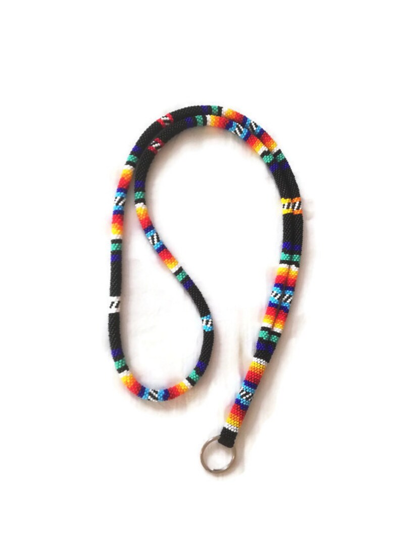 Native American Style Beaded Lanyard Badge Holder Beaded | Etsy