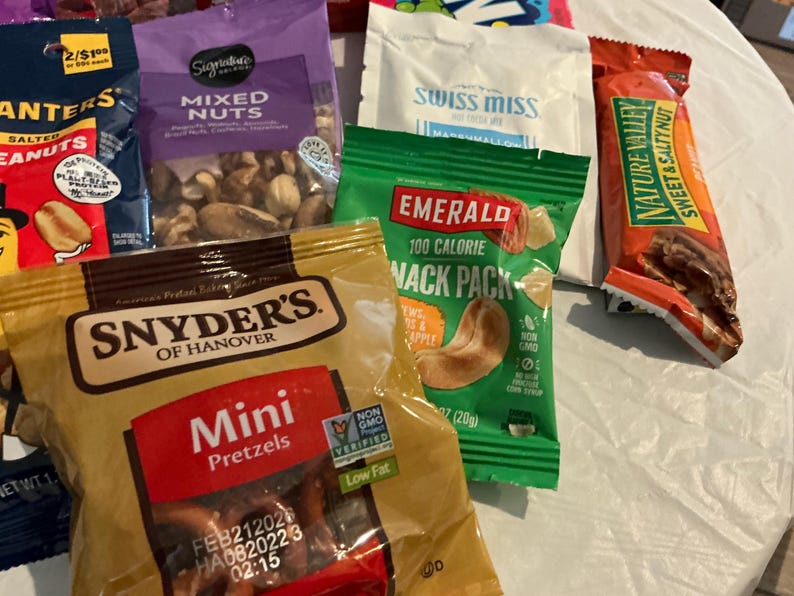 Snack Attack Box- American Variety of Sweet and Salty Snacks Individually Wrapped- Care Package ...