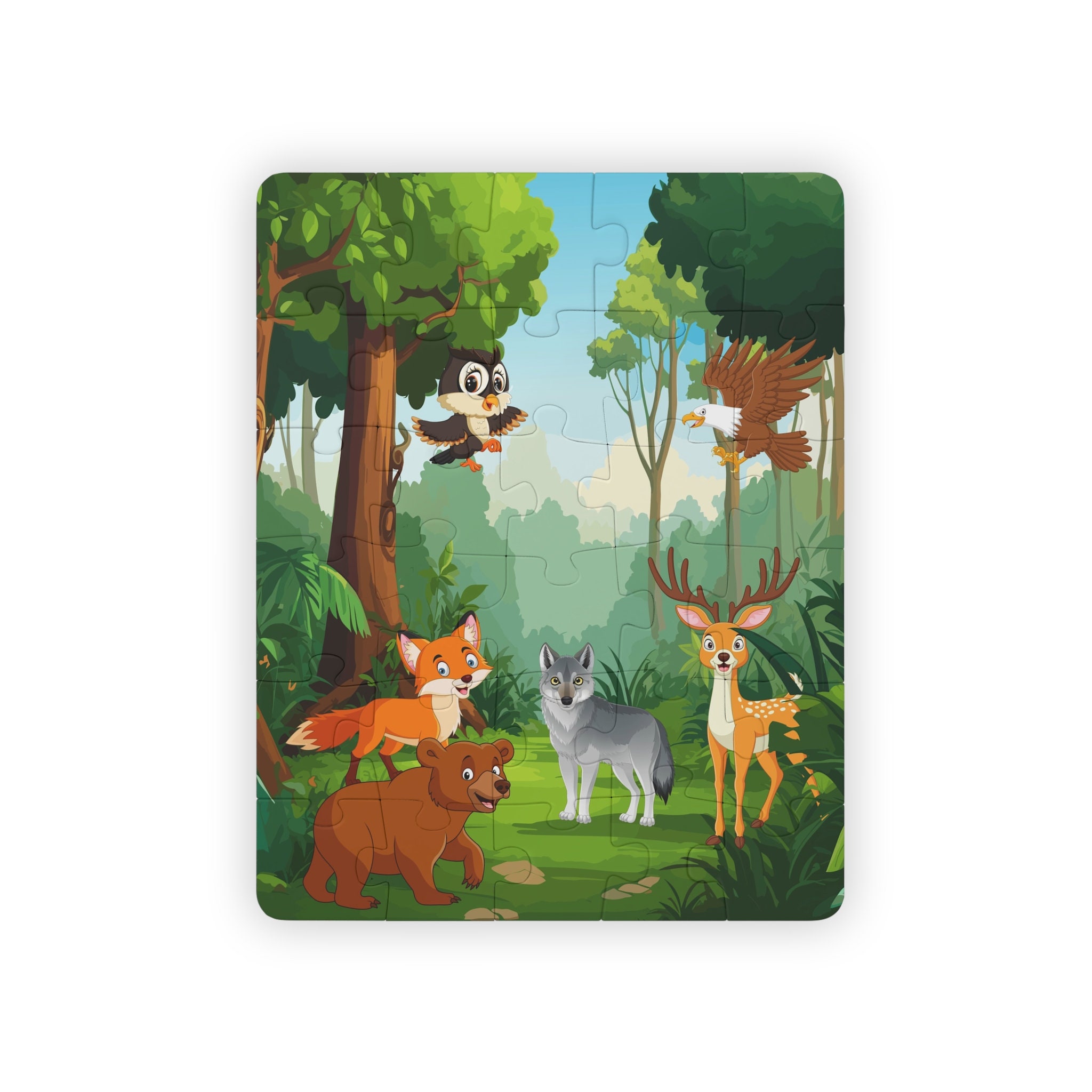 30-piece Kids' Puzzle Forest Animals Engaging Educational Game, Fun ...