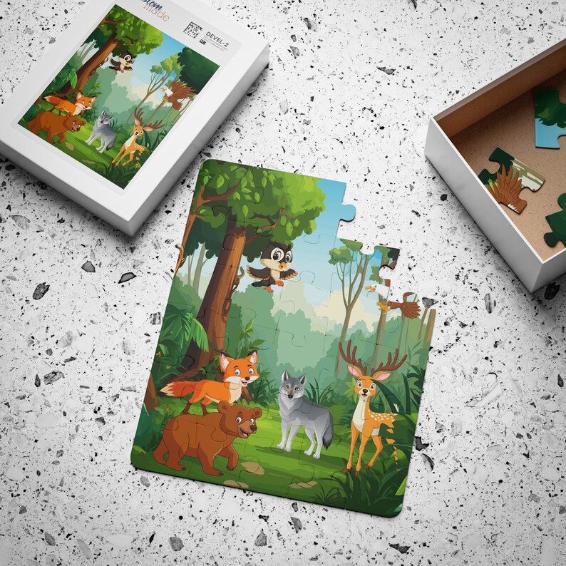30-piece Kids' Puzzle Forest Animals Engaging Educational Game, Fun ...