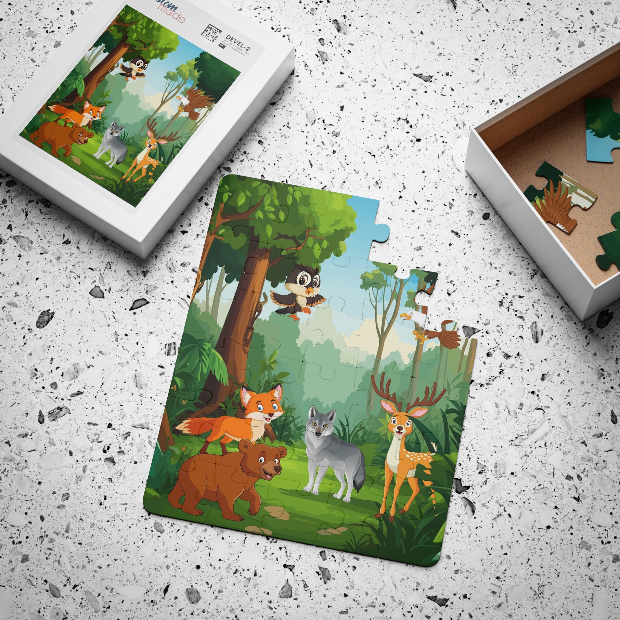 30-piece Kids' Puzzle Forest Animals Engaging Educational Game, Fun ...