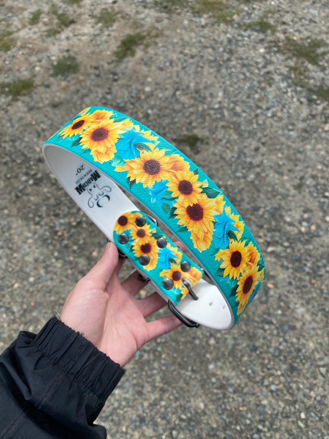Sunflower Splash - All Weather, Sunflower Dog Collar, Personalized Dog ...