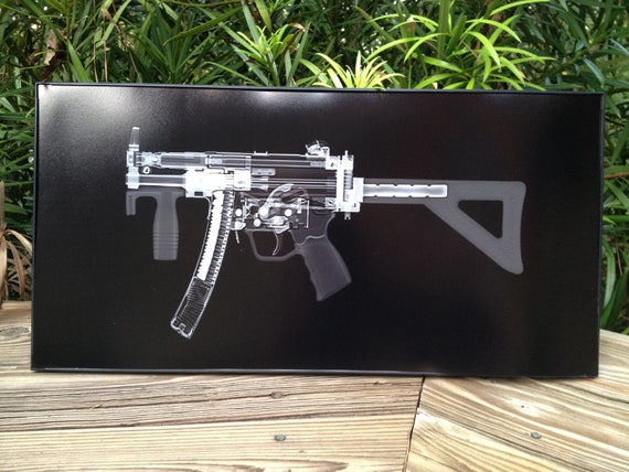 Mp5k Submachine Gun CAT Scan Gun Print Ready to Frame - Etsy