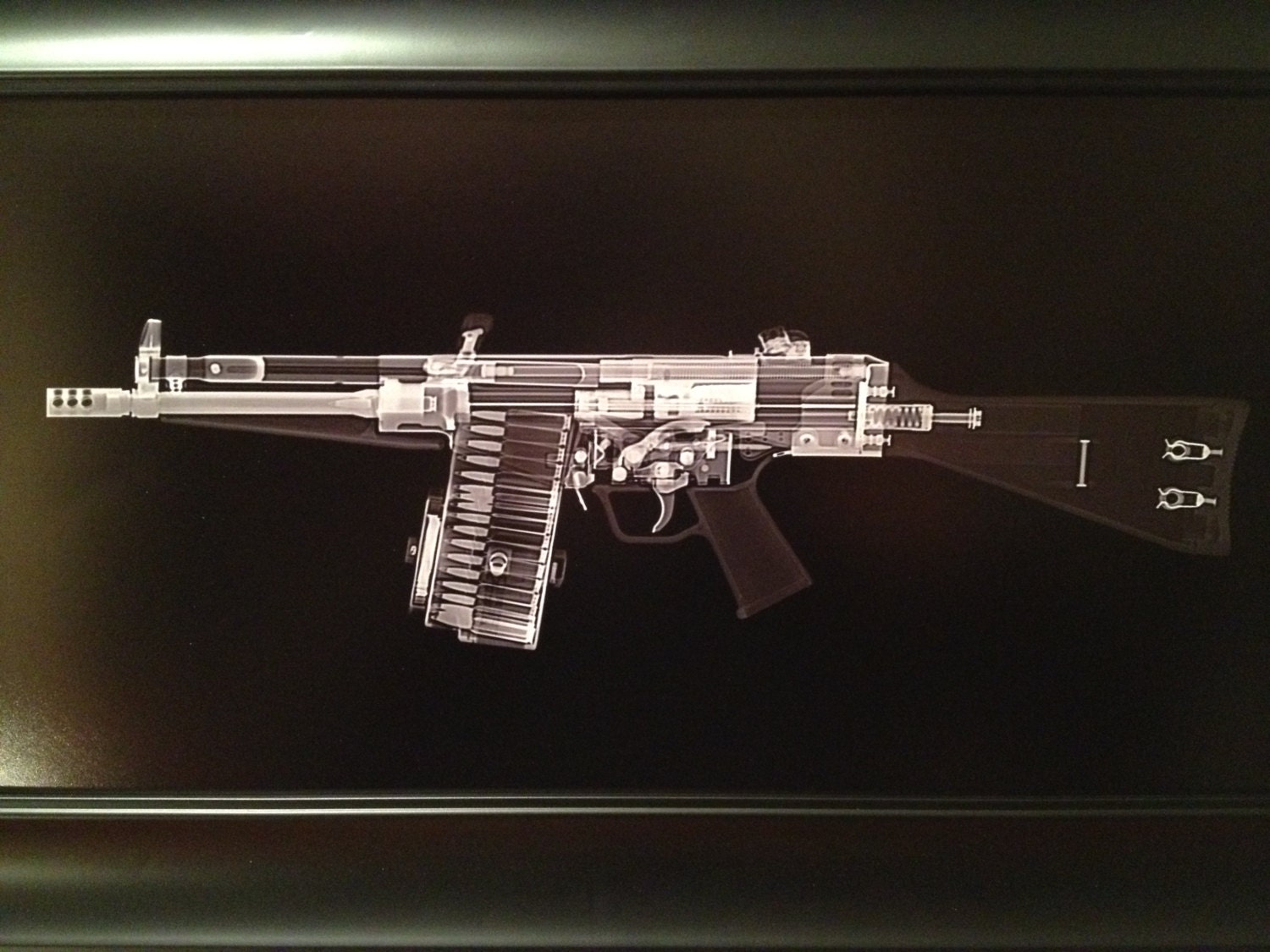 HK 51 Machine Gun CAT Scan Gun Print Ready to Frame - Etsy