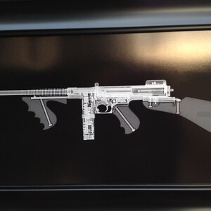 Tommy Gun CAT Scan Gun Print Ready to Frame - Etsy