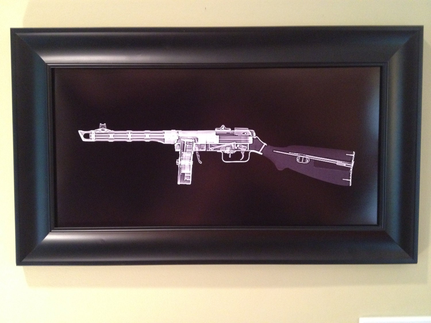 PPSH 41 Submachine Gun CAT Scan Gun Print Ready to Frame - Etsy