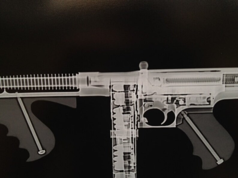 Tommy Gun CAT Scan Gun Print - Ready to Frame - Etsy