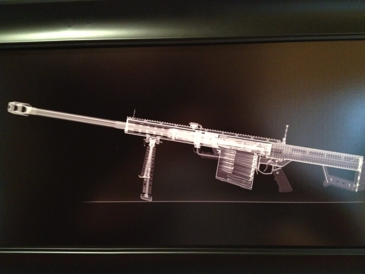 Barrett M82 Sniper Rifle CAT Scan Gun Print Ready to Frame - Etsy
