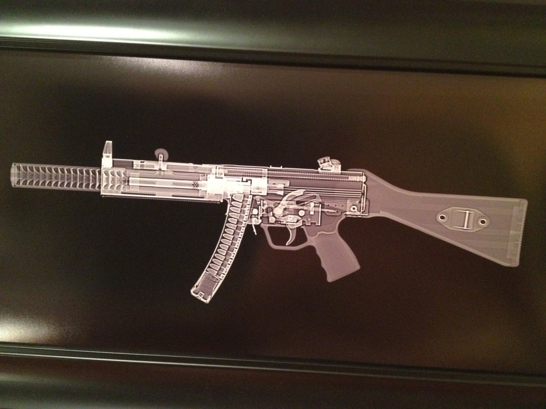 MP5 SD Submachine Gun CAT Scan Gun Print - Ready to Frame - Etsy