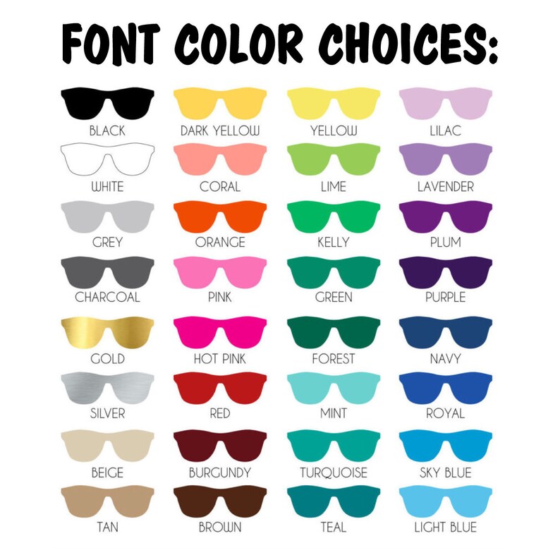 Personalized Sunglasses, Cheer Sunglasses, Team Sunglasses ...