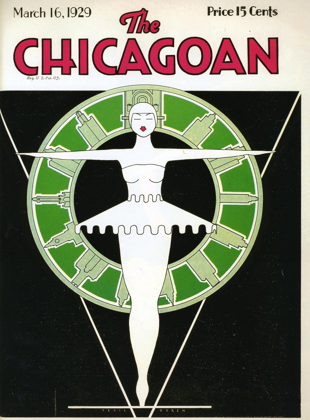 The Chicagoan Magazine - Digital Print of Cover Art - March 16, 1929 ...