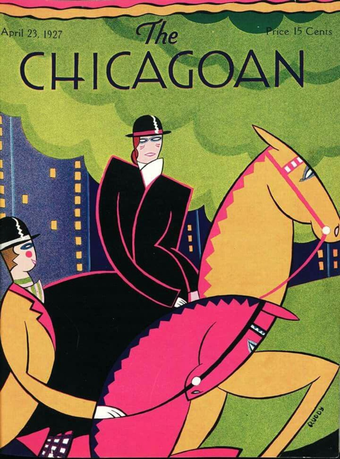 Digital Print of Art Deco Cover of the Chicagoan Magazine April 23 ...