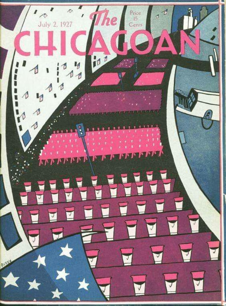 Digital Print of Art Deco Cover of the Chicagoan Magazine - July 2 ...