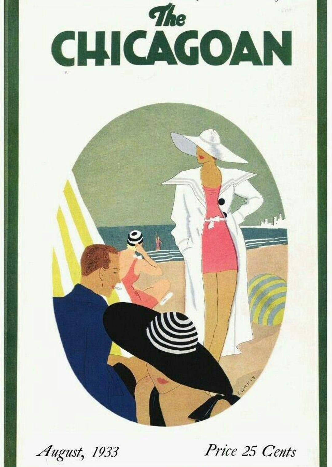 Digital Print of the Chicagoan Magazine Cover - Art Deco From August ...