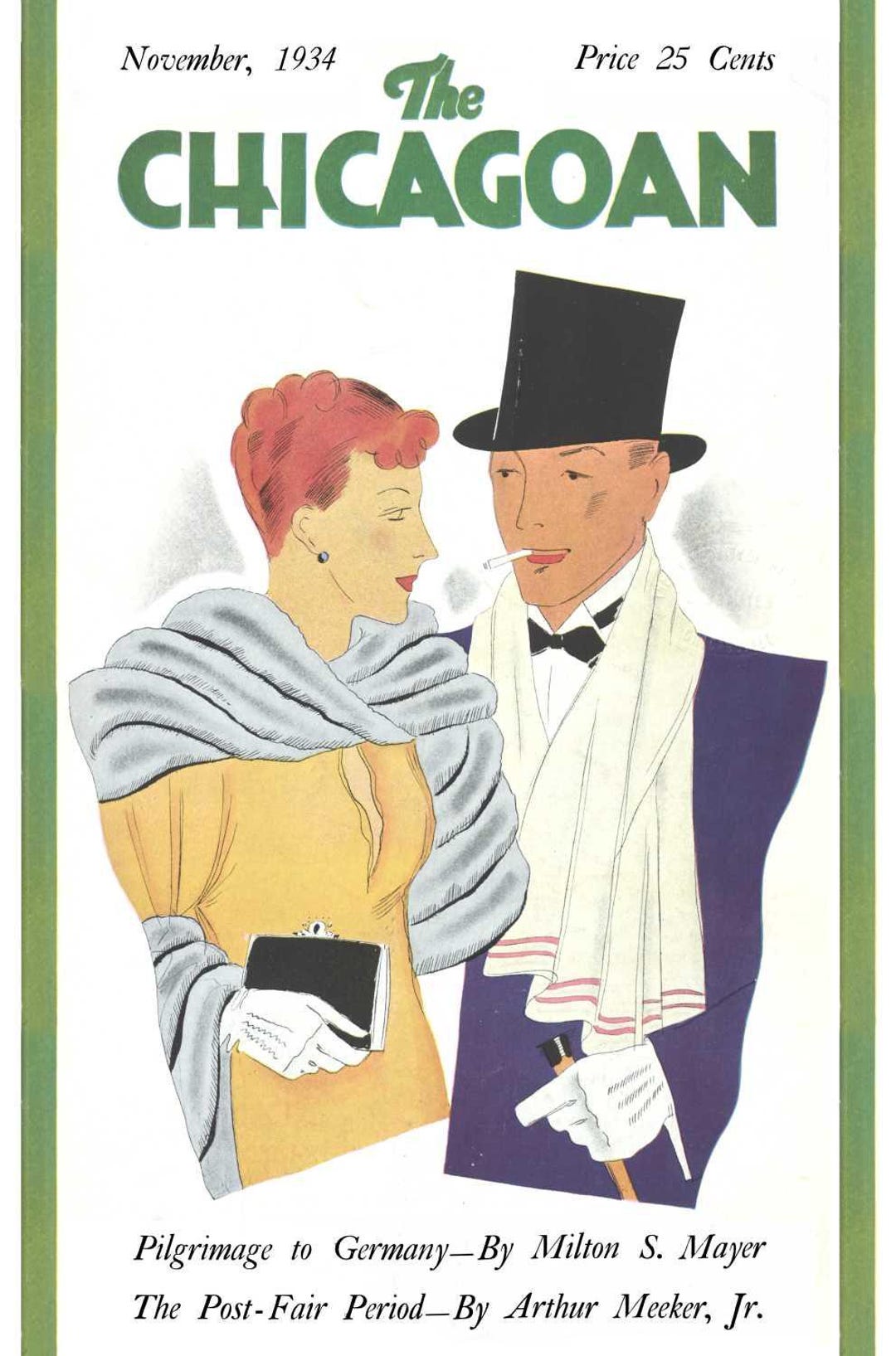 Digital Print of Art Deco Cover of the Chicagoan Magazine - November ...