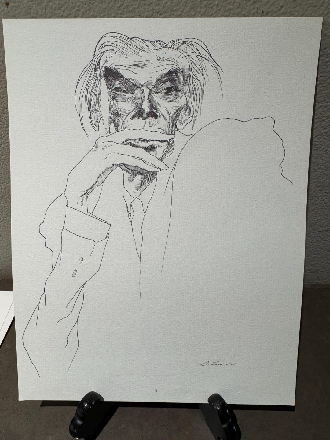 David Levine Caricature of Great English British Writer ALDOUS HUXLEY ...