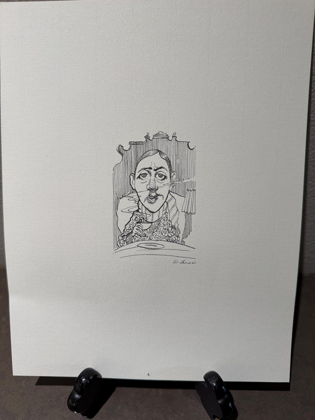 David Levine Caricature of the Great French Writer MARCEL PROUST From ...